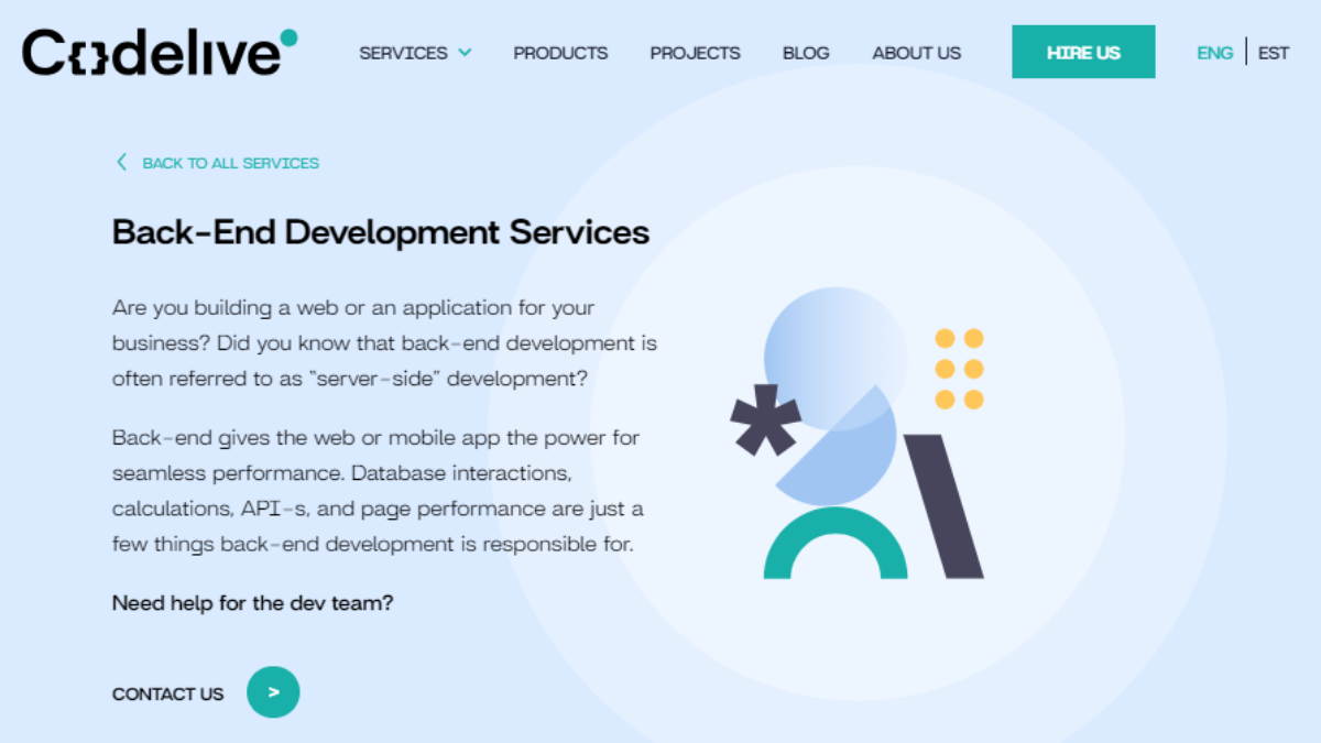 Back-End Development Services, API Development | Codelive Back-End Development Services, API Development | Codelive